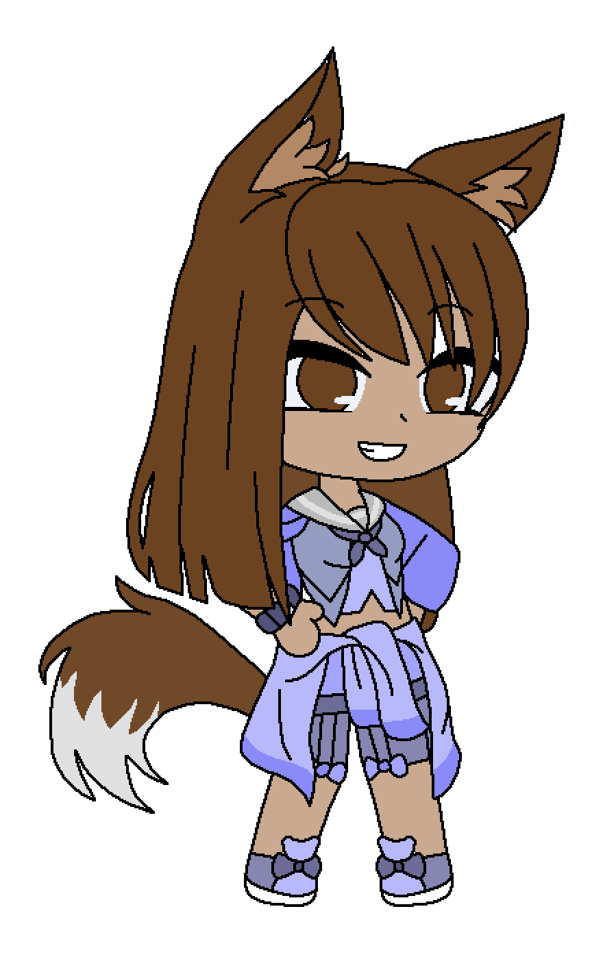 Pixilart - Cute Gacha Wolf Girl by evilkitty