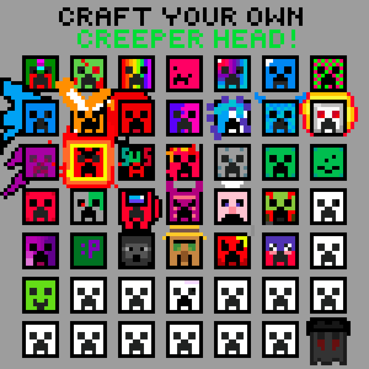 Pixilart - Add a creeper face (I added mad creeper) by Tim1Super