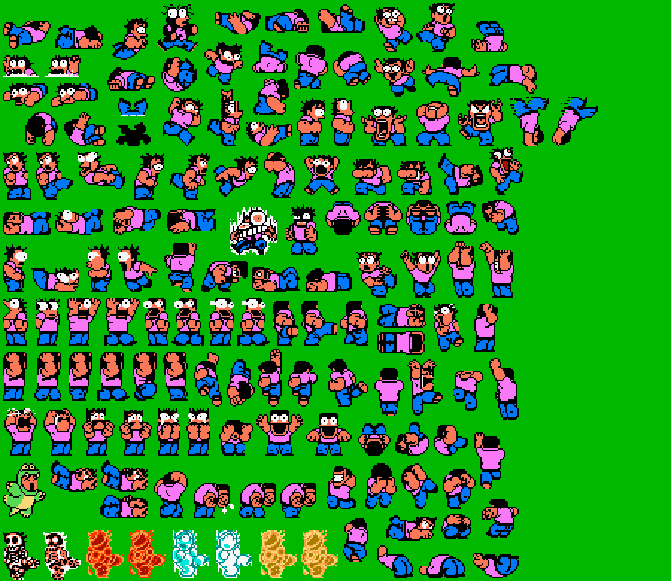 Pixilart - Kunio Kun universal sprites update extension wip by ...