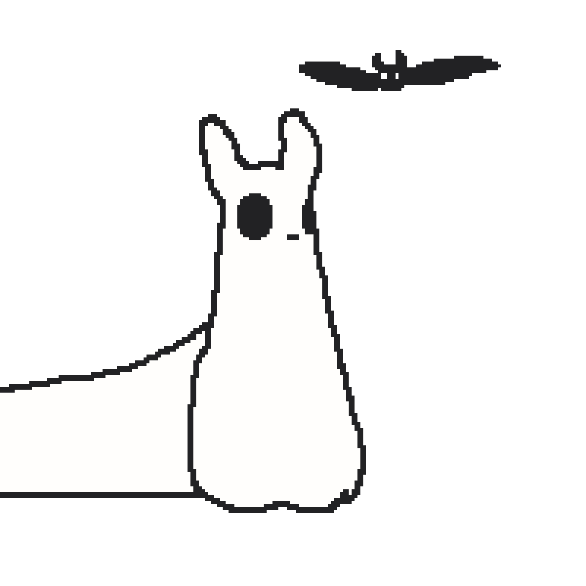 Pixilart - slugcat eating a batfly by Mistmoon