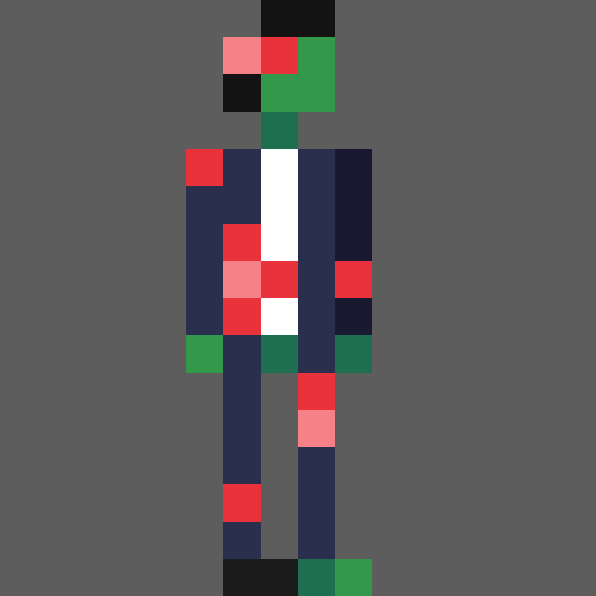 Pixilart - 16x16 Male Zombie by misterjeffery