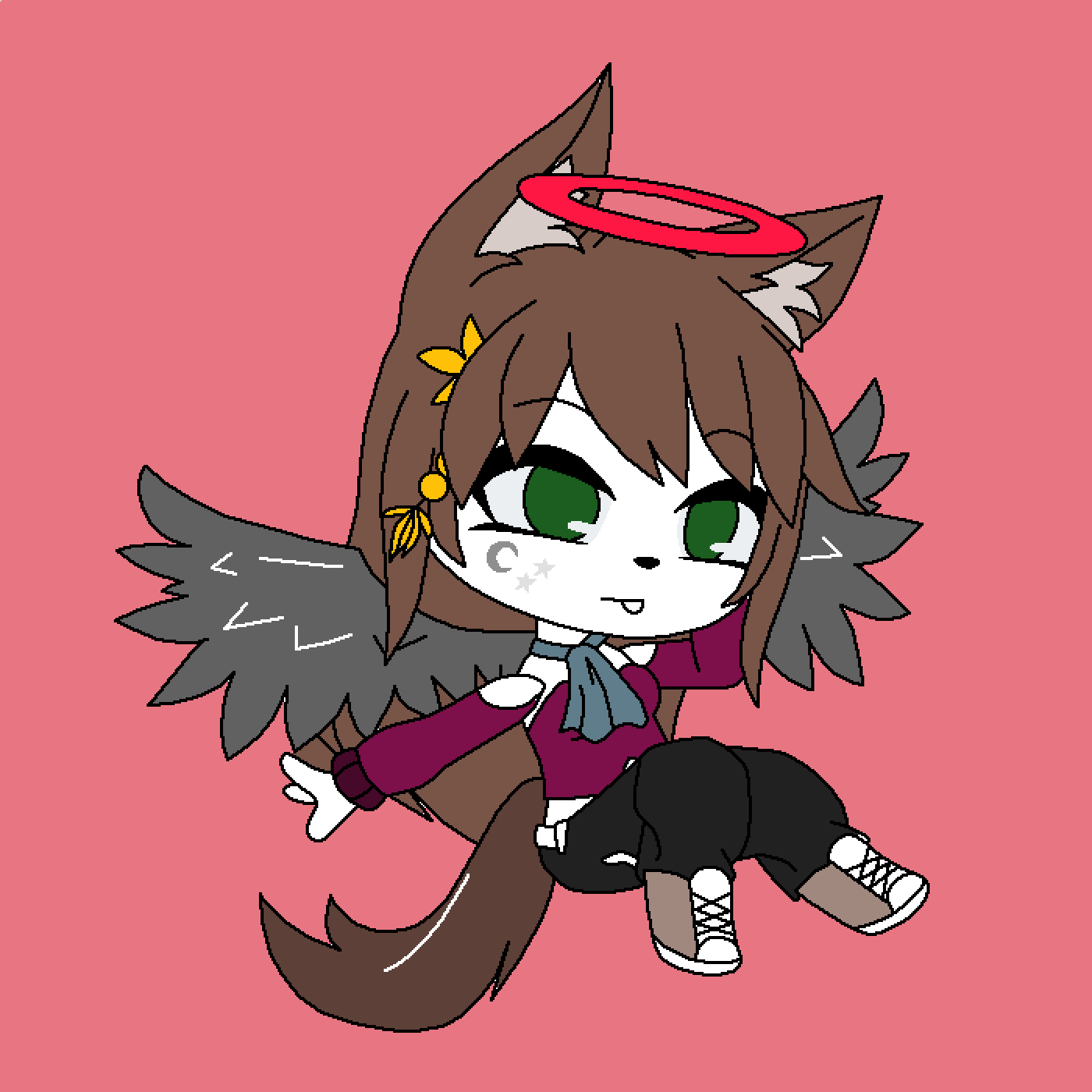 Pixilart - Cute Gacha Wolf Base~ by avicadotoast