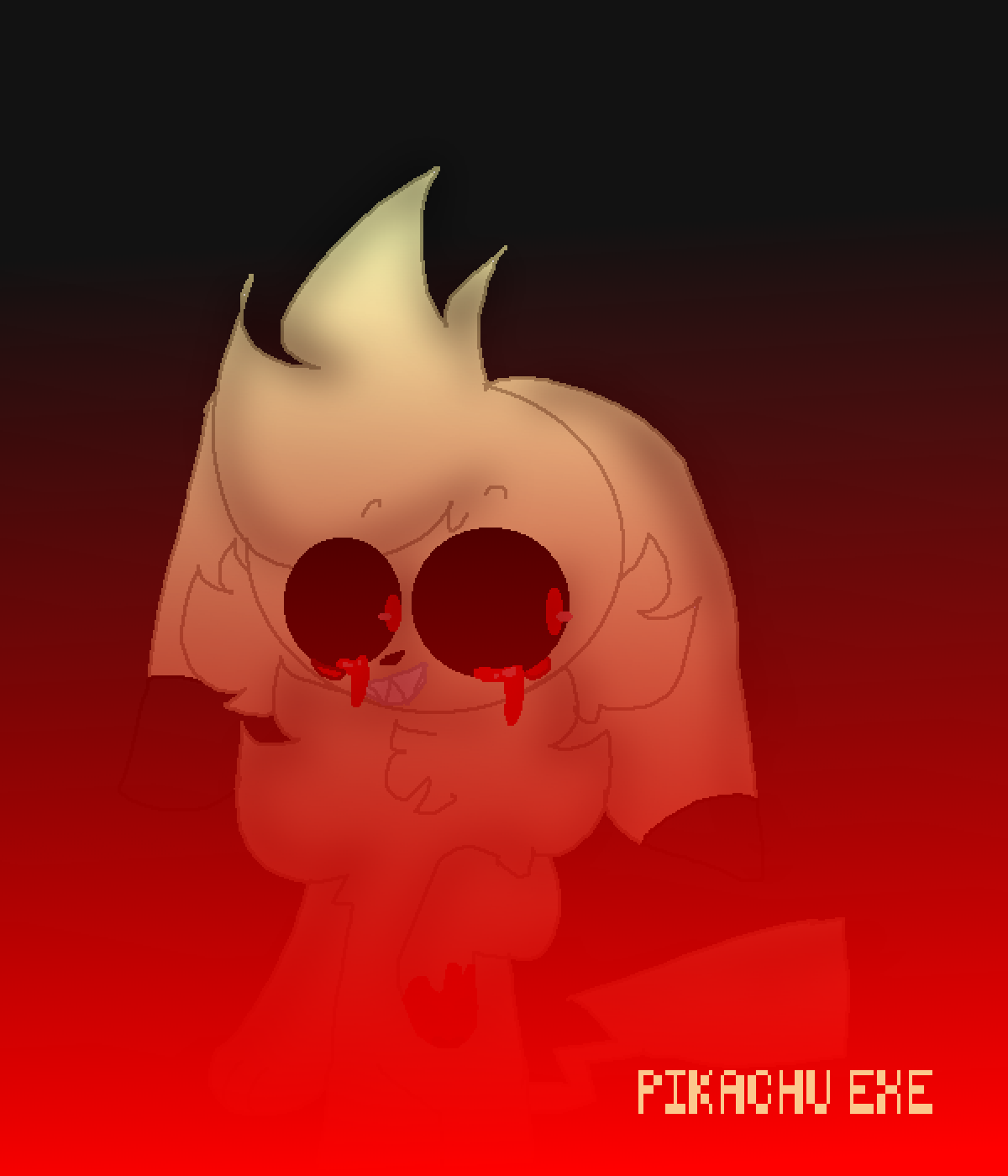 Pixilart - Pikachu.exe fanart! by CutelittleUwU