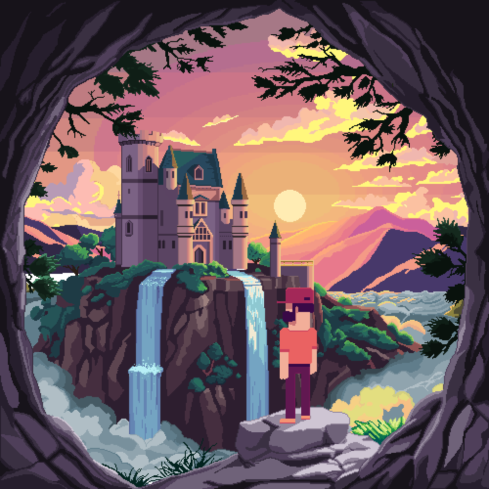 Pixilart - Castle in the sky by Pixel-Van-Dough