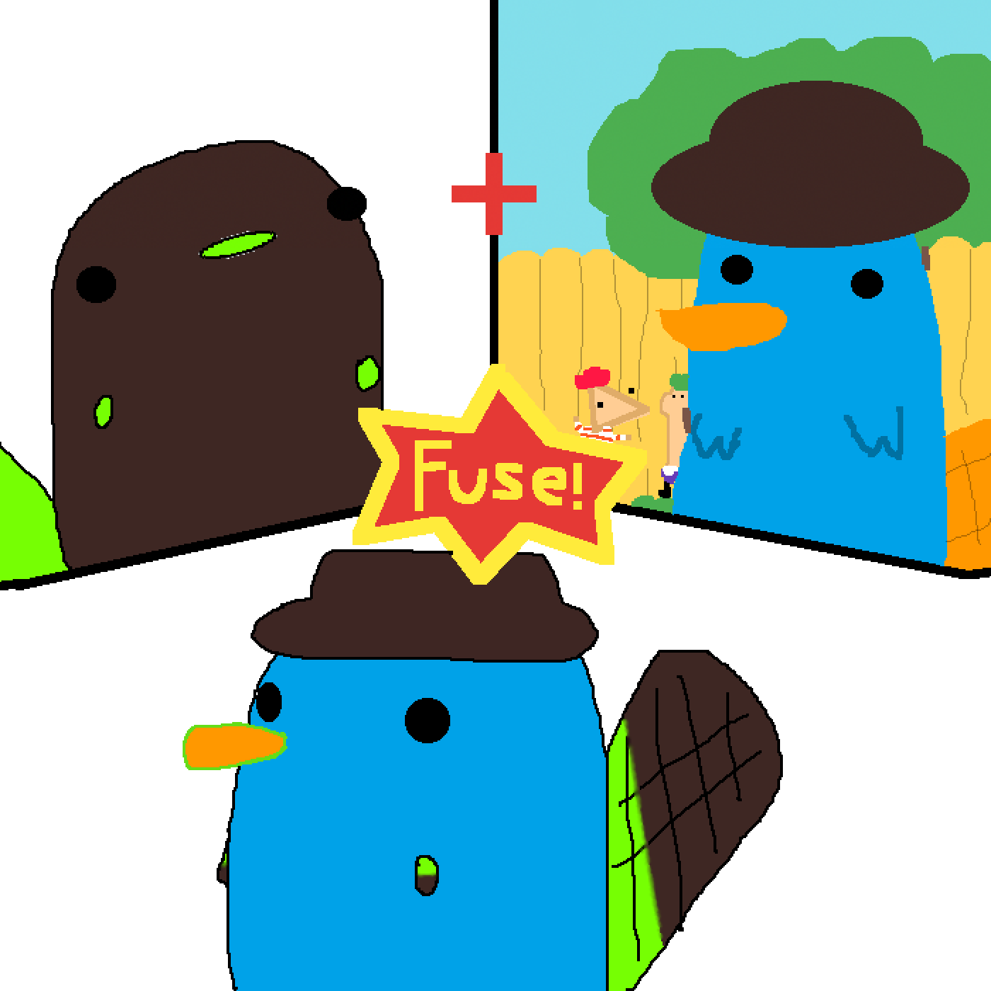 Pixilart Fusion Template By Seive