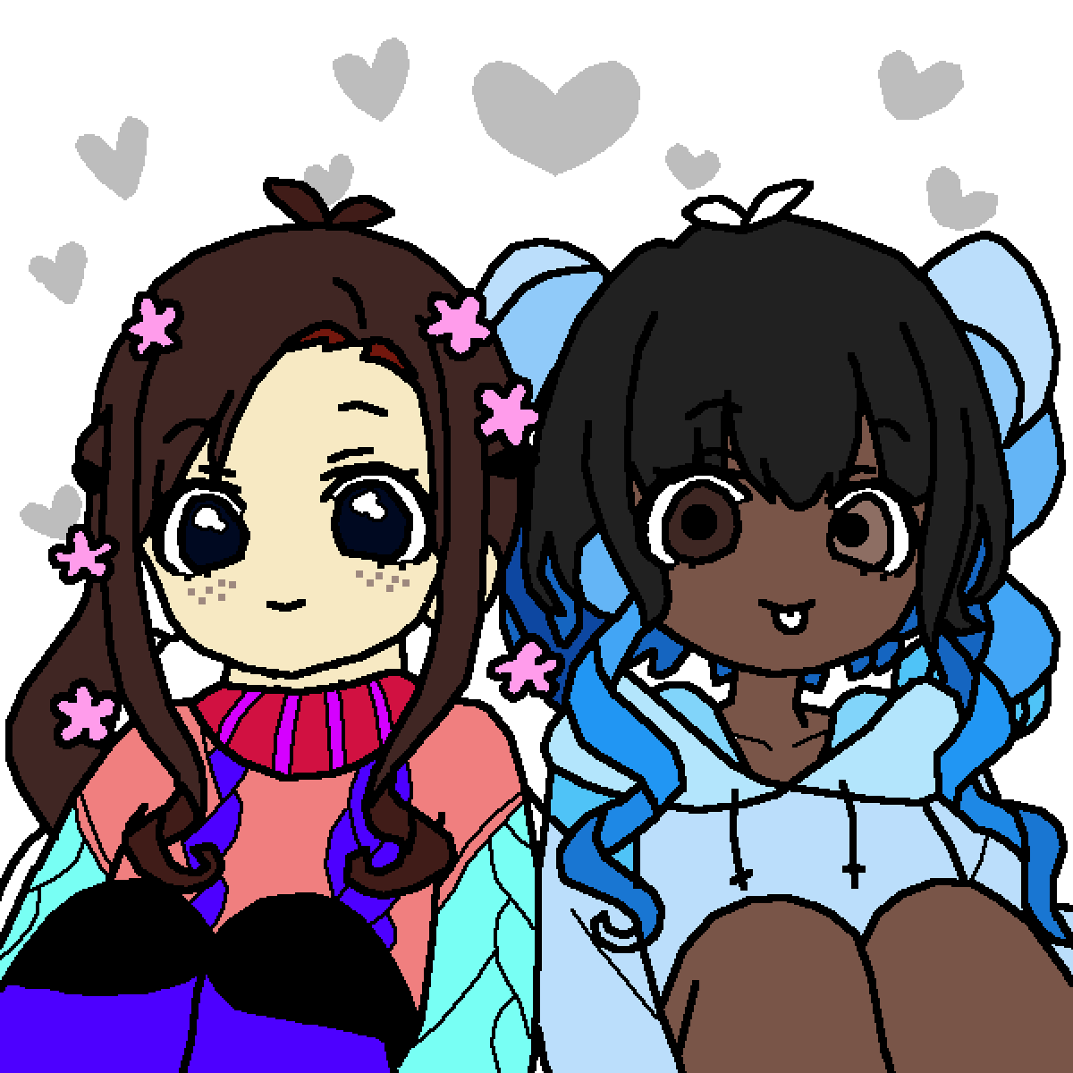 Pixilart - Adorable sister base by Missy256