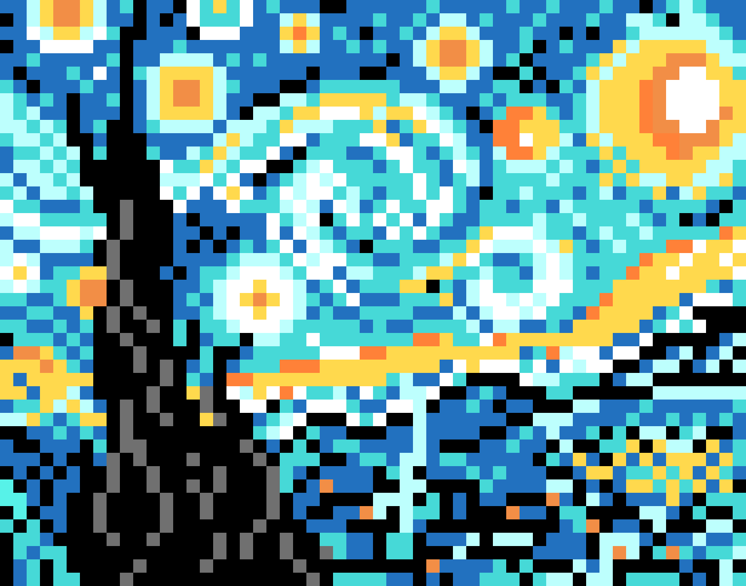 Pixilart - The Starry Night by Itou-Yoshikazu