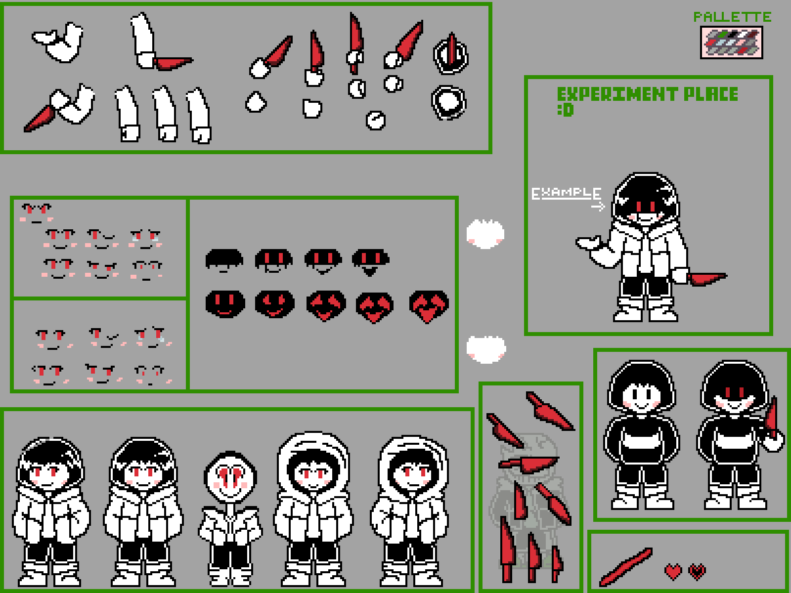 Pixilart - storyshift chara spritesheeta v3 by mrtreeman21
