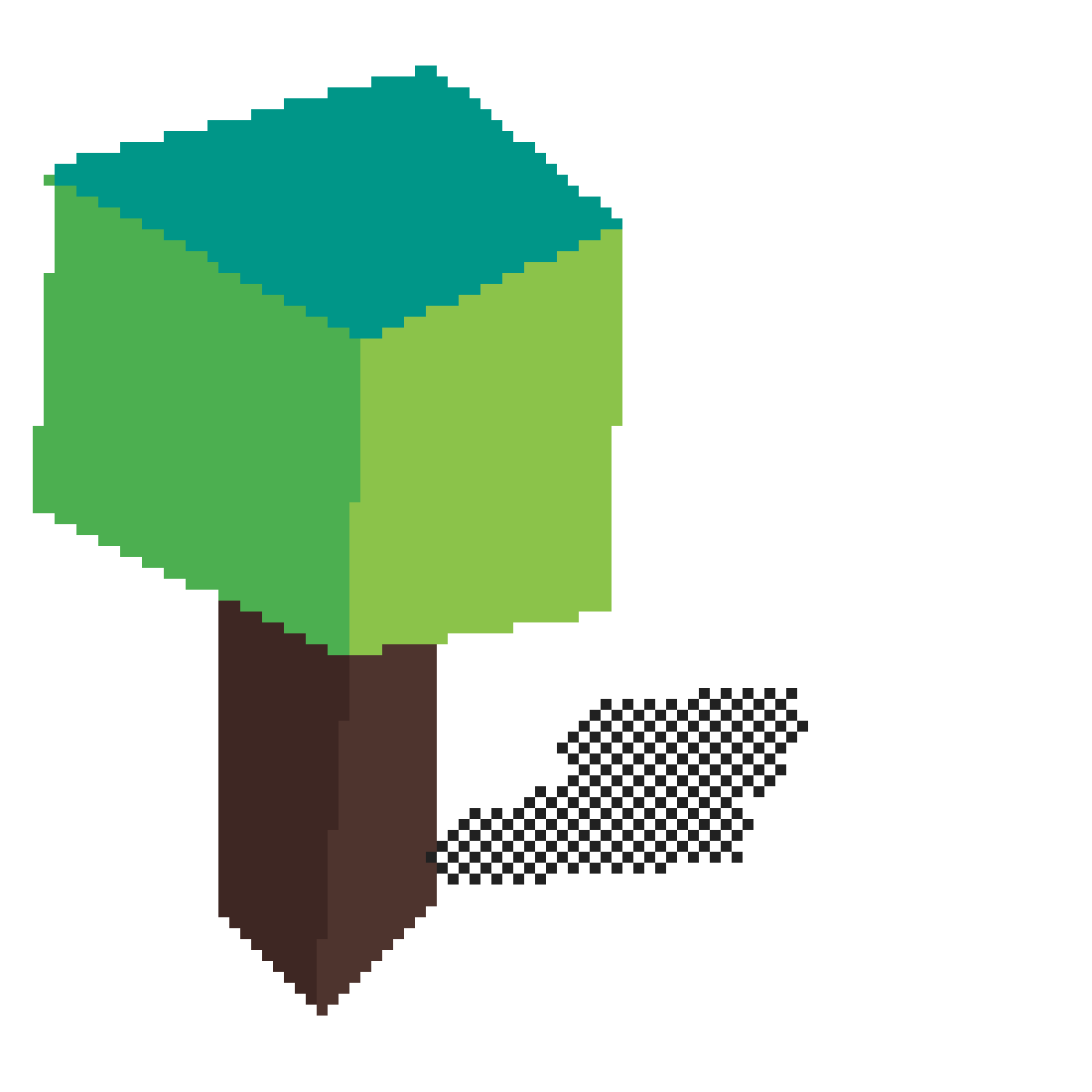 Pixilart - cube tree (sort of) by AlexThePainter