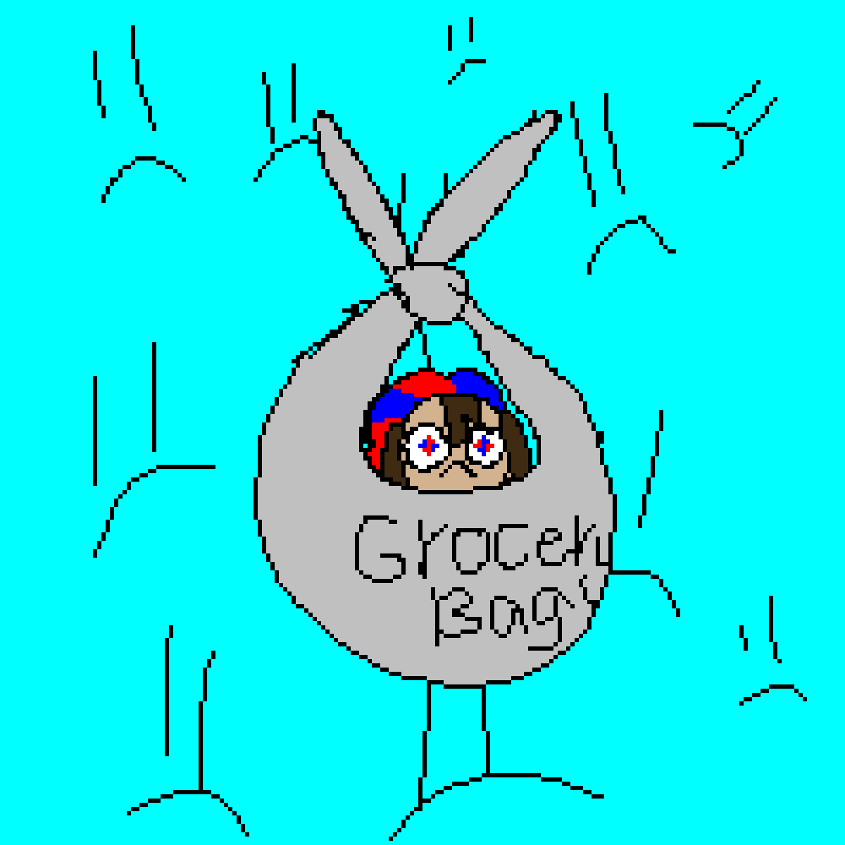 Pixilart - Pomni in a bag by JJFEMdraw