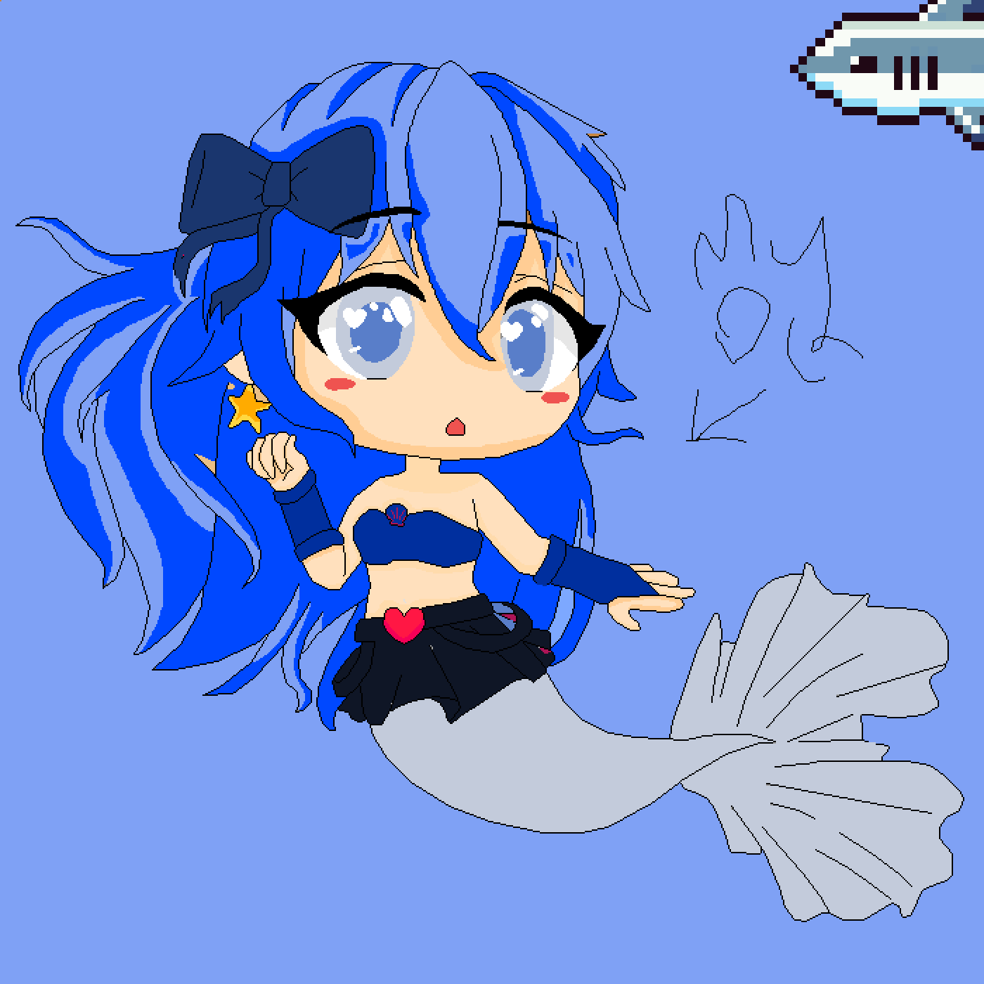 Pixilart - my oc as a mermaid by samachado