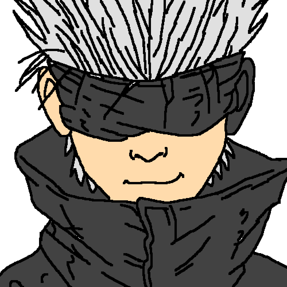 Pixilart - Gojo base by H1S0N34ND0NLY