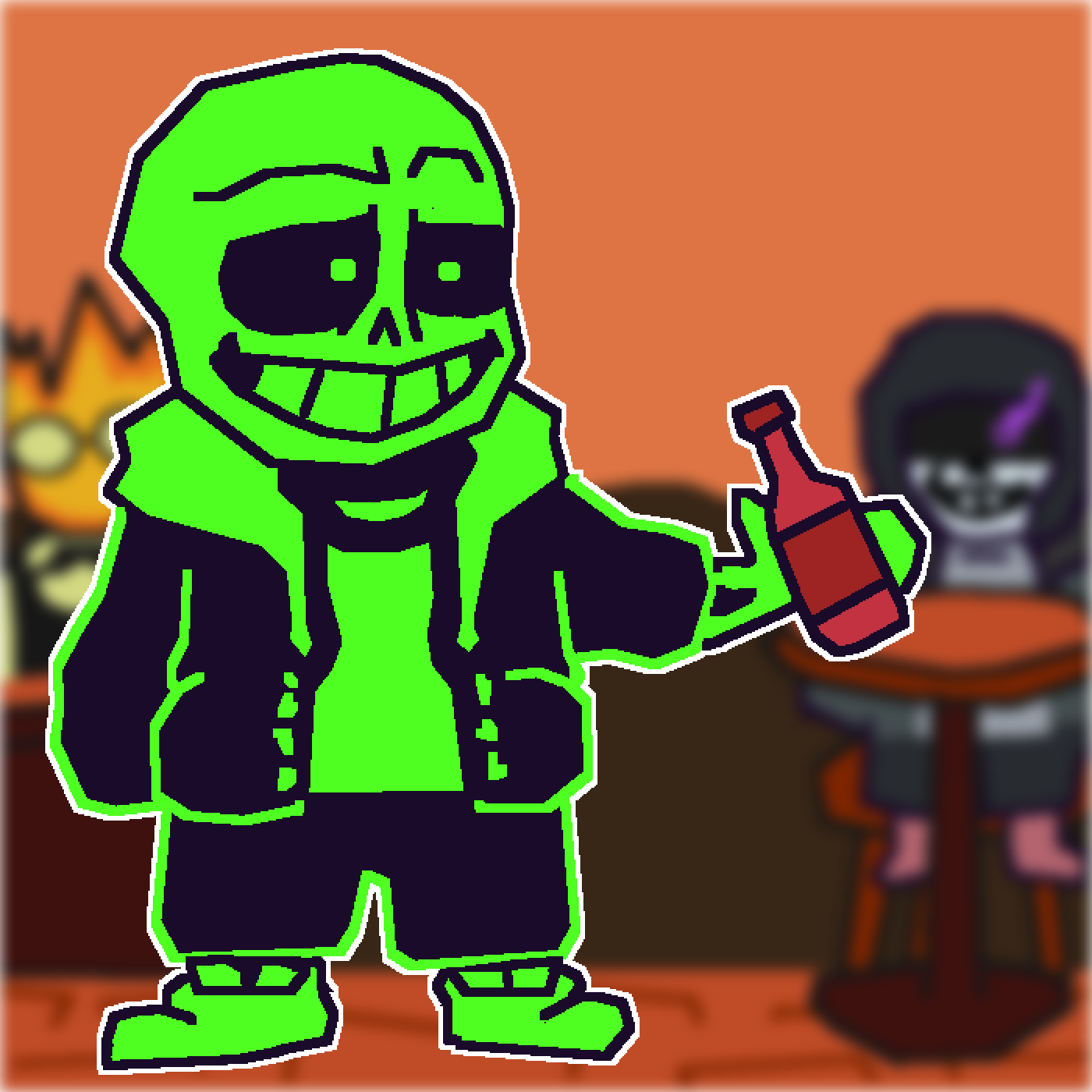 Pixilart - green sans by UndertalePix