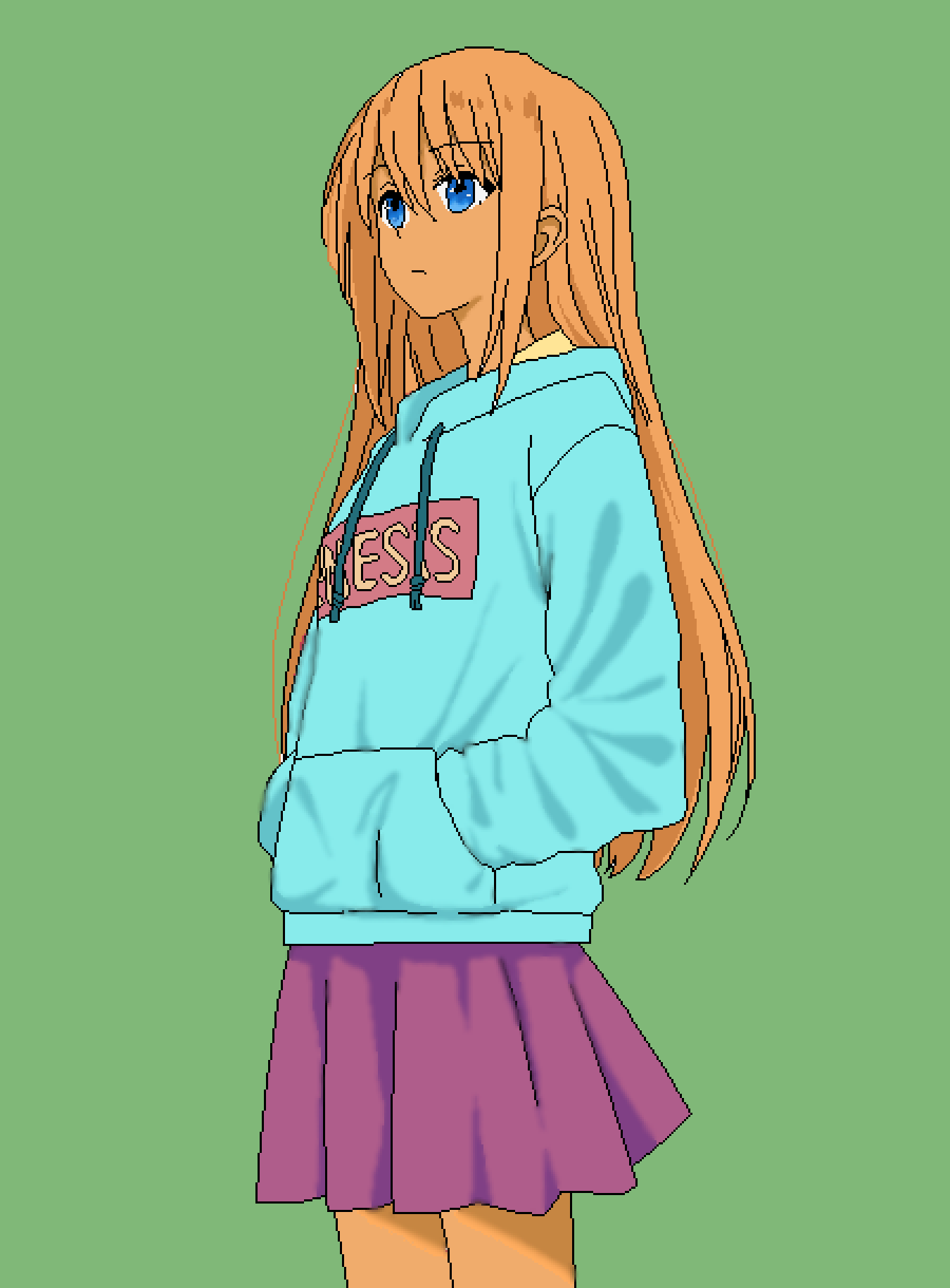 Pixilart Anime Girl Base Me By Mewissa Da Cat