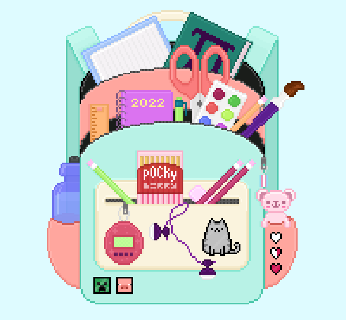 Pixilart - Overfilled Backpack by Curry-Boy