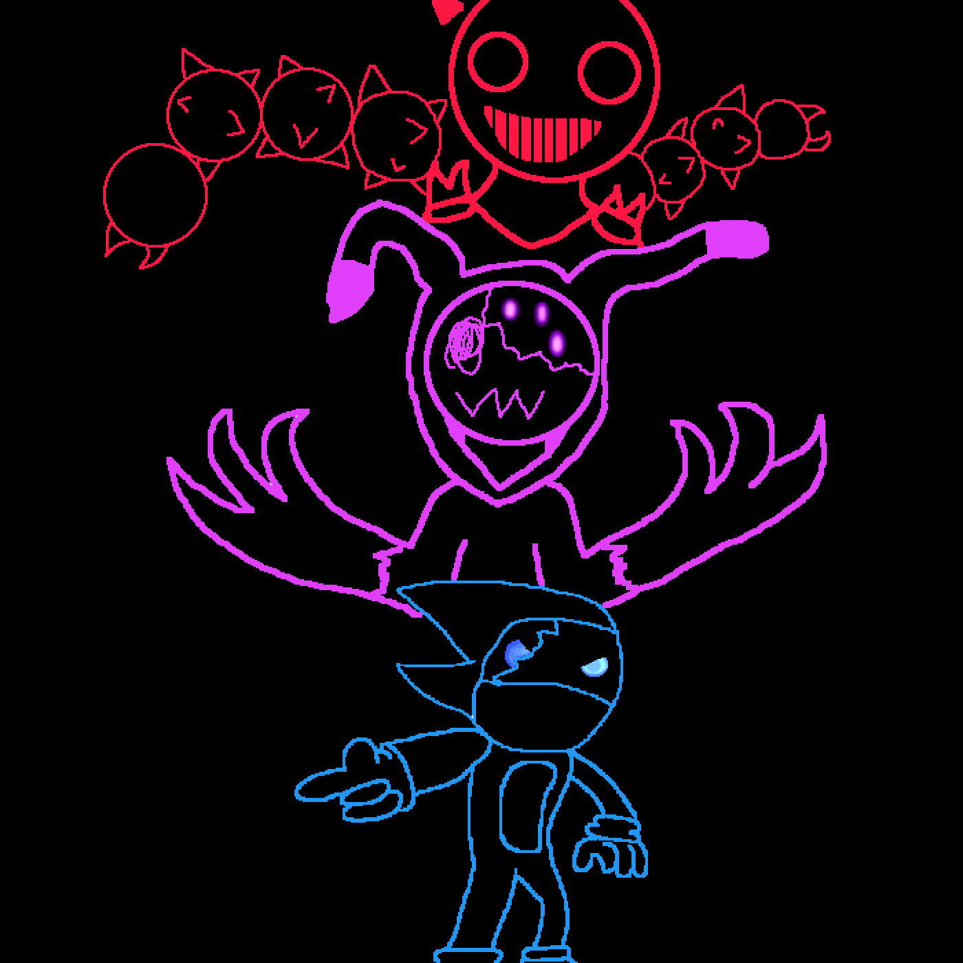 Pixilart - nightmare gang by ThatOneKidhere