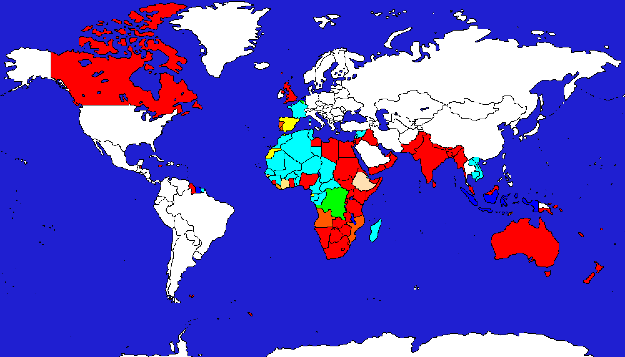 Pixilart - Decolonization of the world colonies (1945-2011) by milosmi