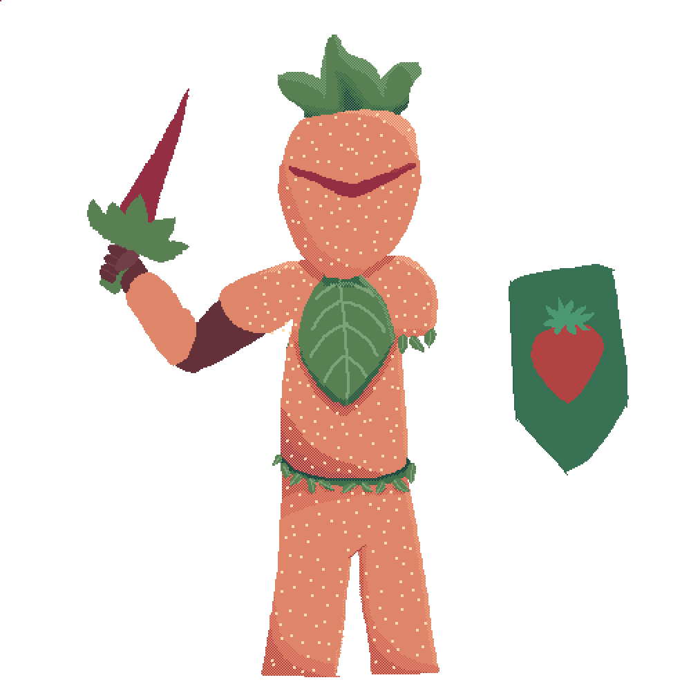 Pixilart - Strawberry knight WIP by L3mur10rd