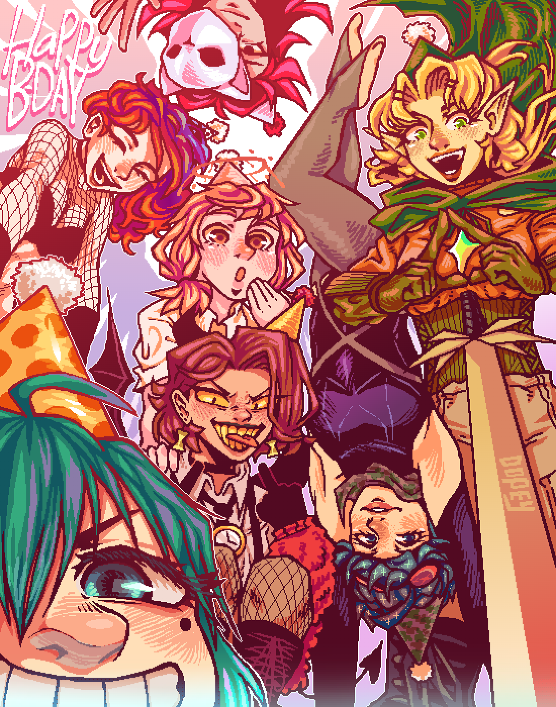 Pixilart - birthday multiverse crossover real by Dopey-Dragonite