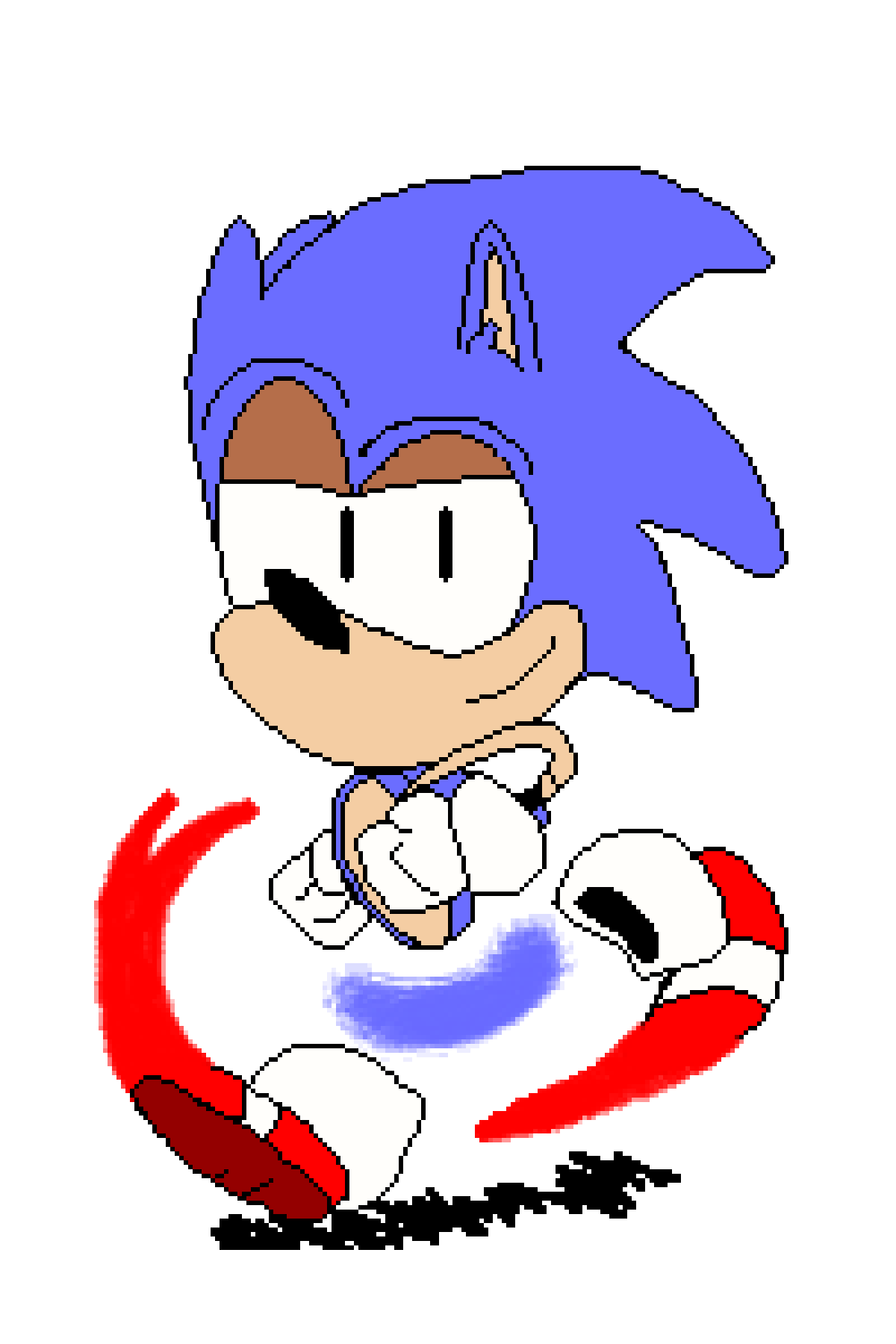 Pixilart - Loud Sonic running Render by Jmear-Collins96