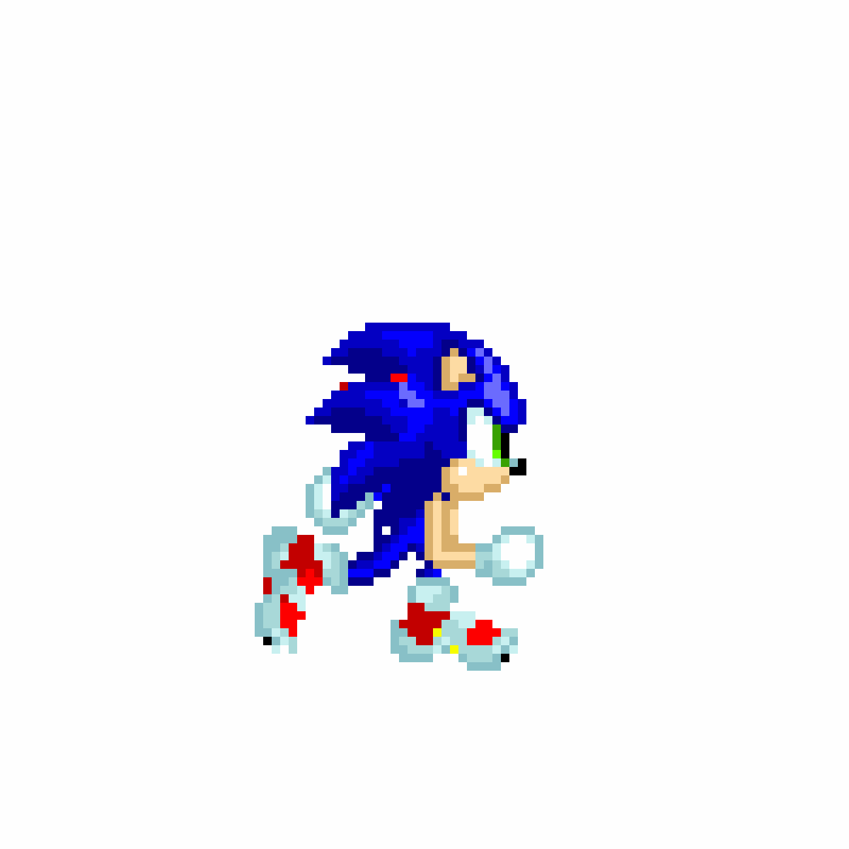 Editing Sonic Running - Free online pixel art drawing tool - Pixilart