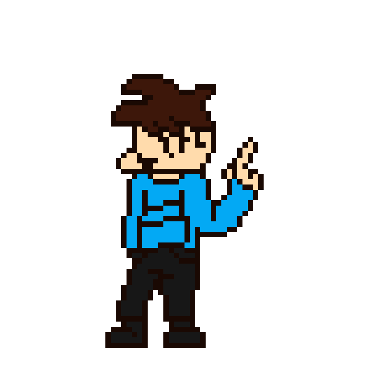 Pixilart - mini fnf blu right by BlueboxDude