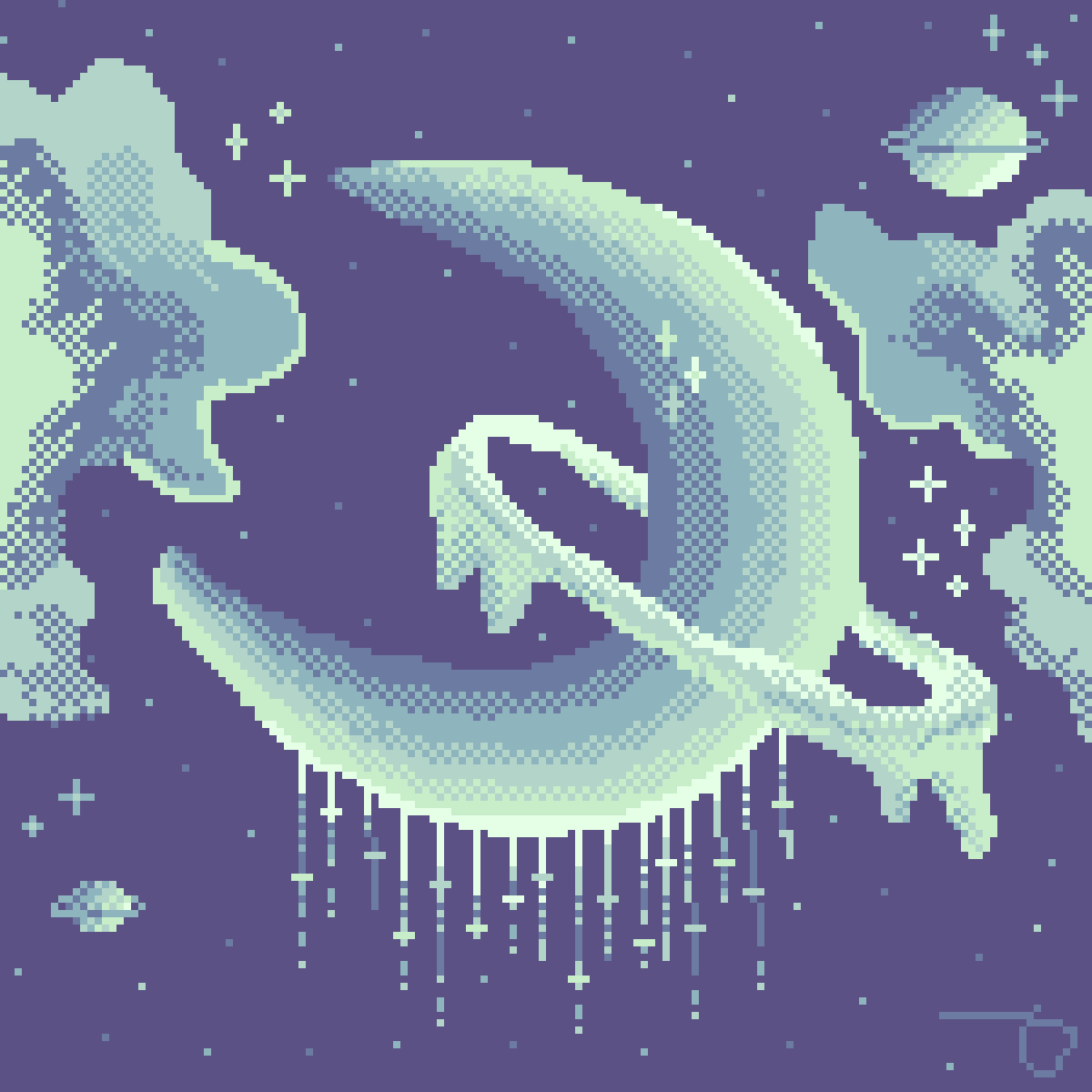 Pixilart - Mint Moon 🌙 by kittycat2403