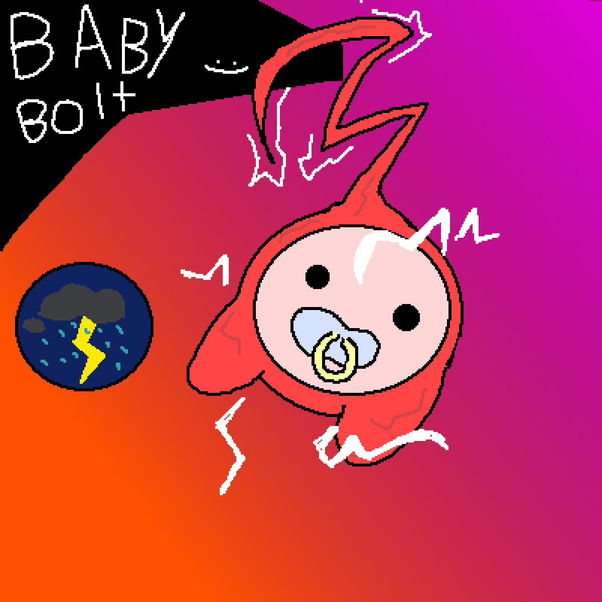 Pixilart - baby bolt by gastomb