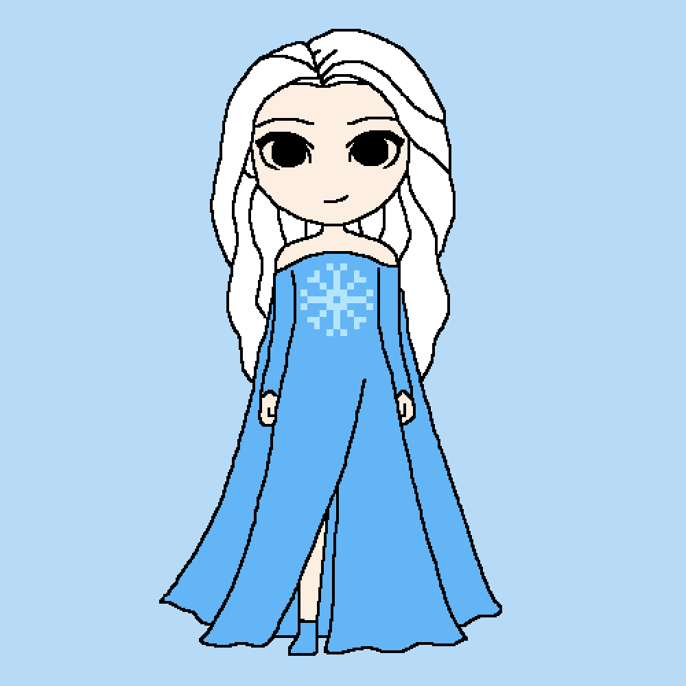Pixilart - Elsa Base by Alana38411