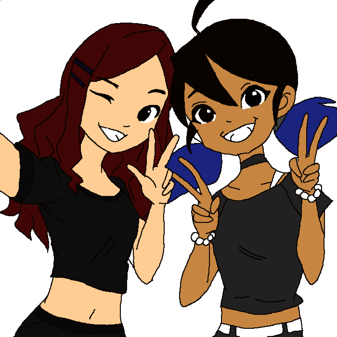 Pixilart - BFF SELFIE BASE by yomamalove