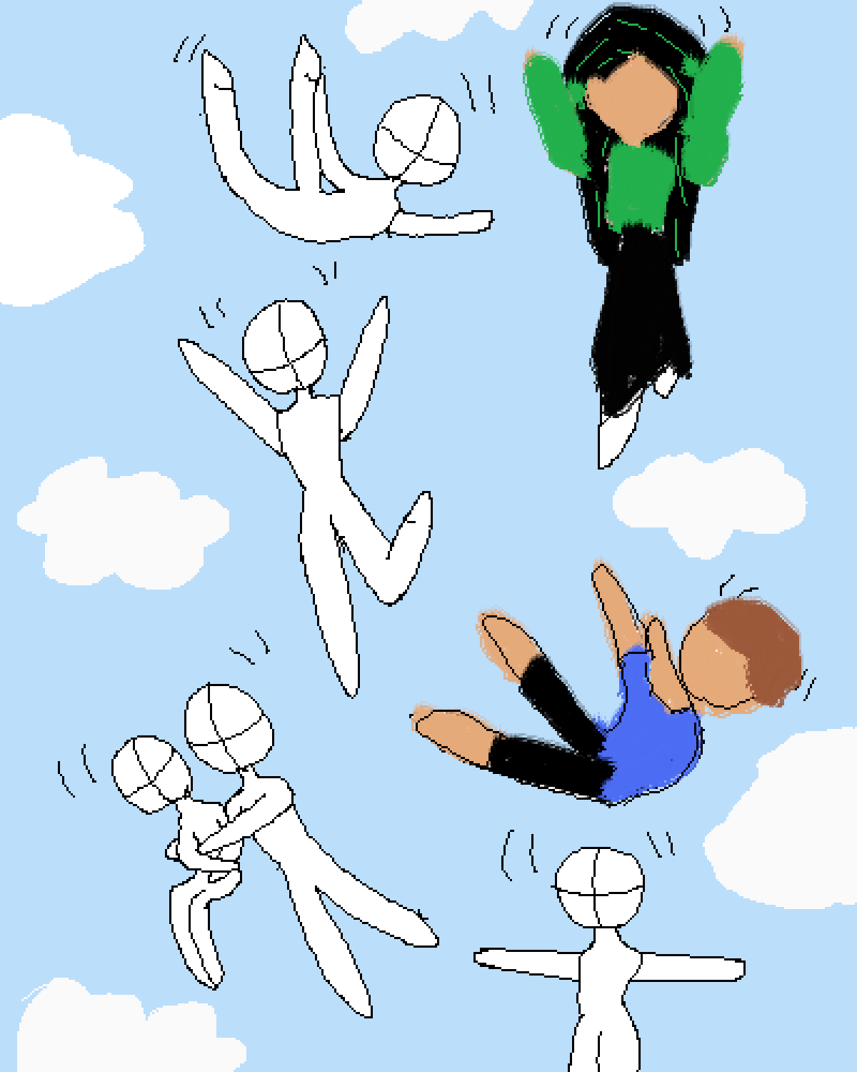 Pixilart - Falling the sky Base by Oogawoogayassss