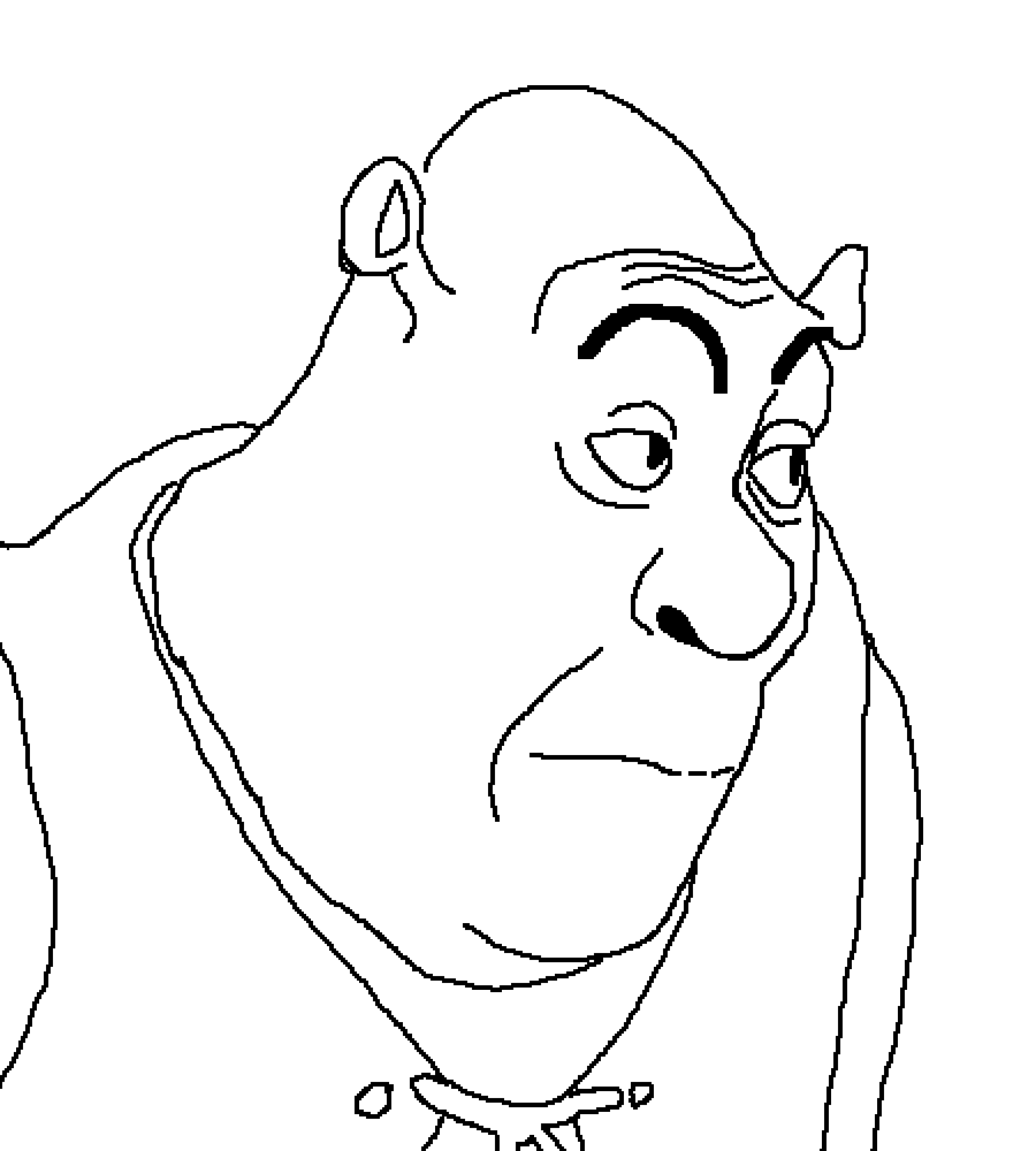 Pixilart - Suspicious Shrek Base by ThatZempelCat