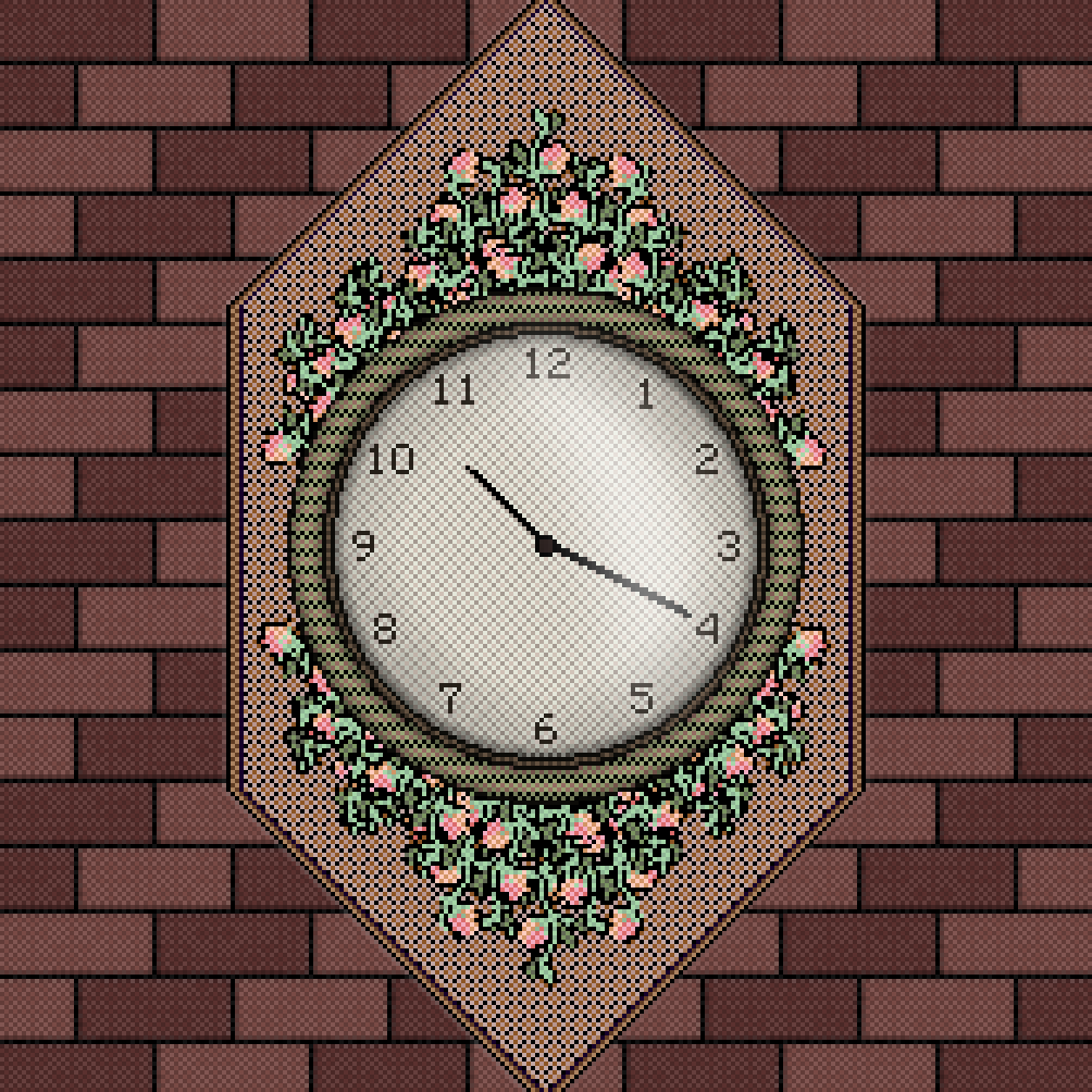 Pixilart - Floral Clock by seizuresalad