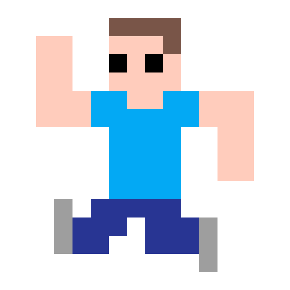Pixilart - Steve Running by Gaguiceiro