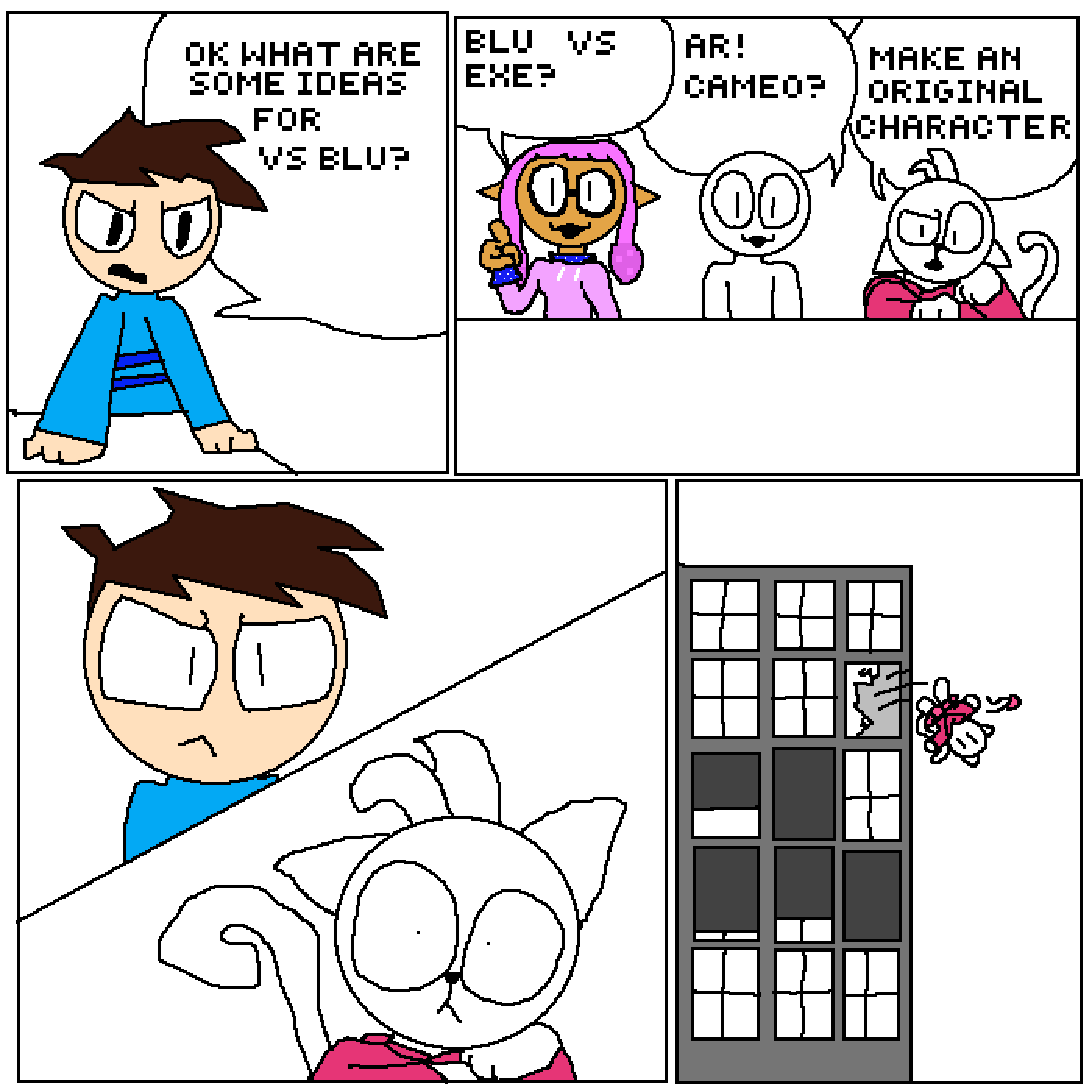 Pixilart - vs blu meme by draconiking