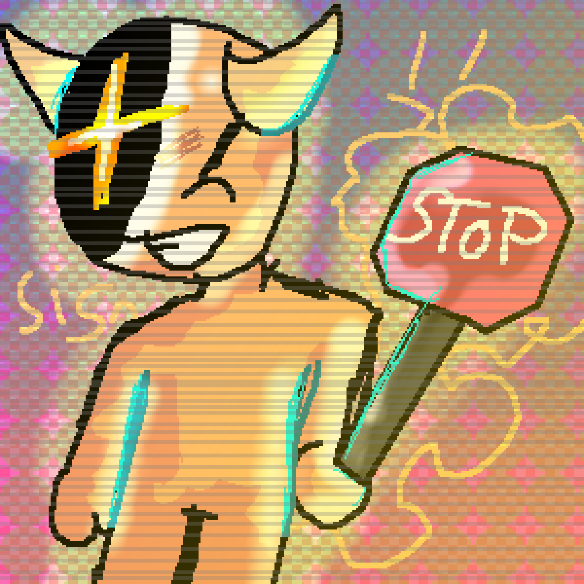 Pixilart - total [STOP SIGN] moment by HikaruDraws