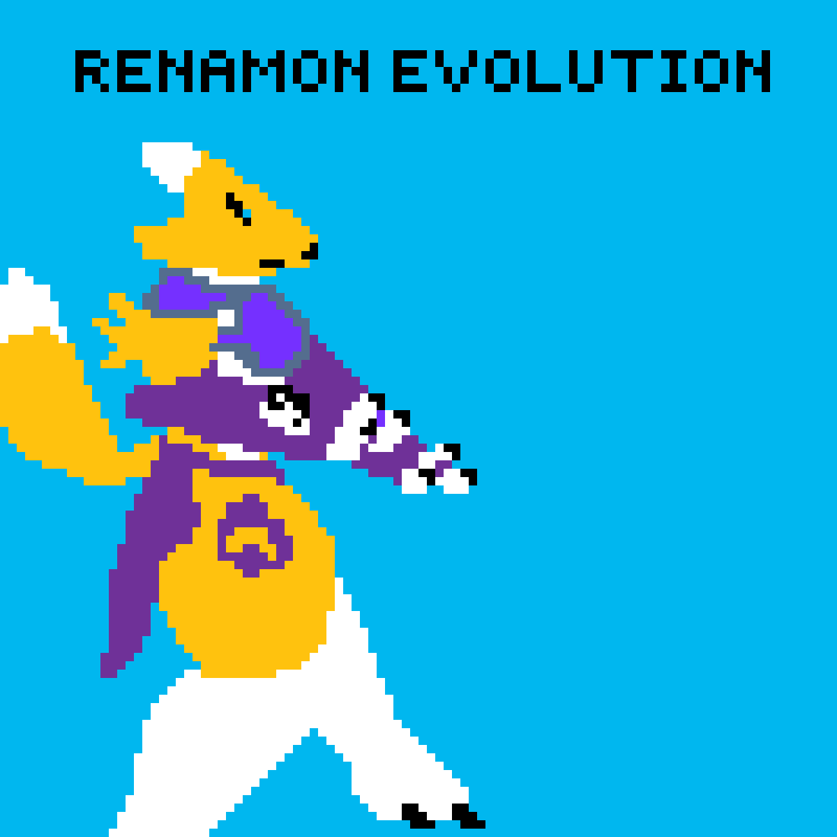 Pixilart - Renamon Evolution by CosmicWarrior