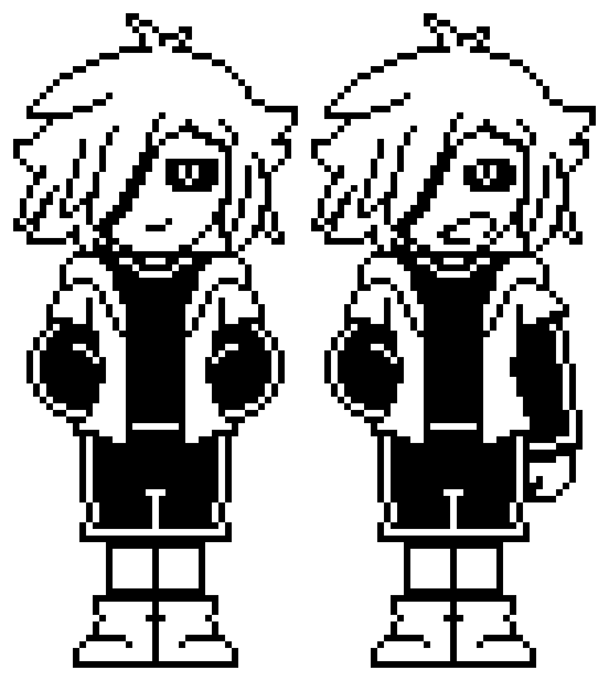 Pixilart - Cross!Chara Battle Sprites by RoboKingsley