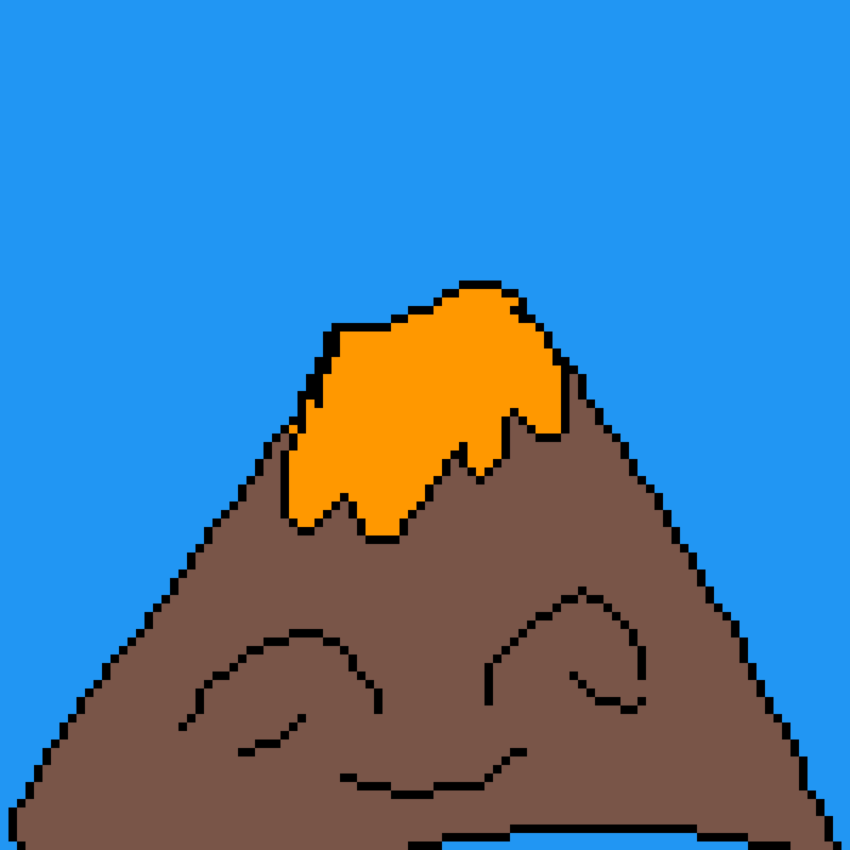 Pixilart - The volcano from Disney.pixar's lava. by Erica7089