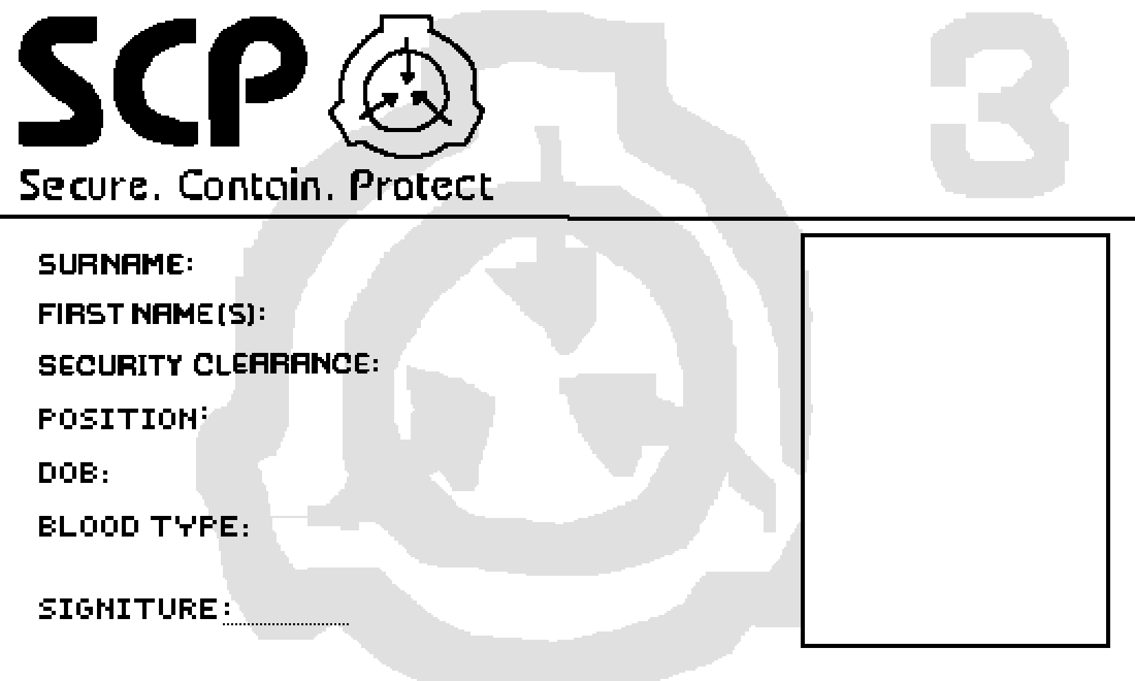 Pixilart - scp id base by sh4wsh33n09