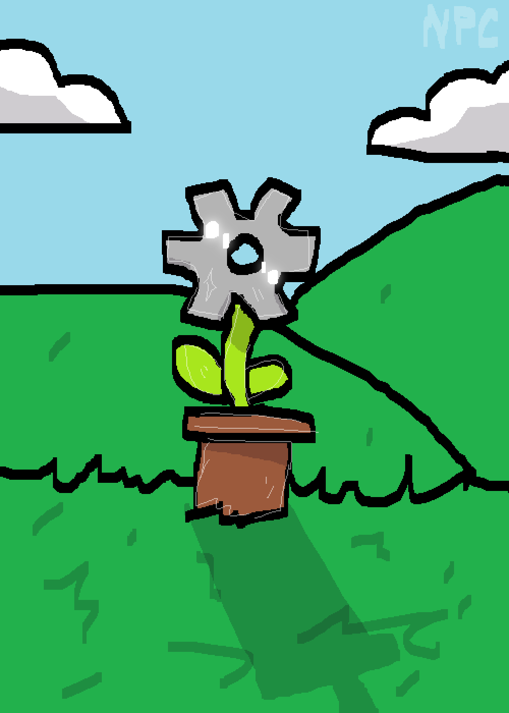 Pixilart - Gear Flower by npc-vibes