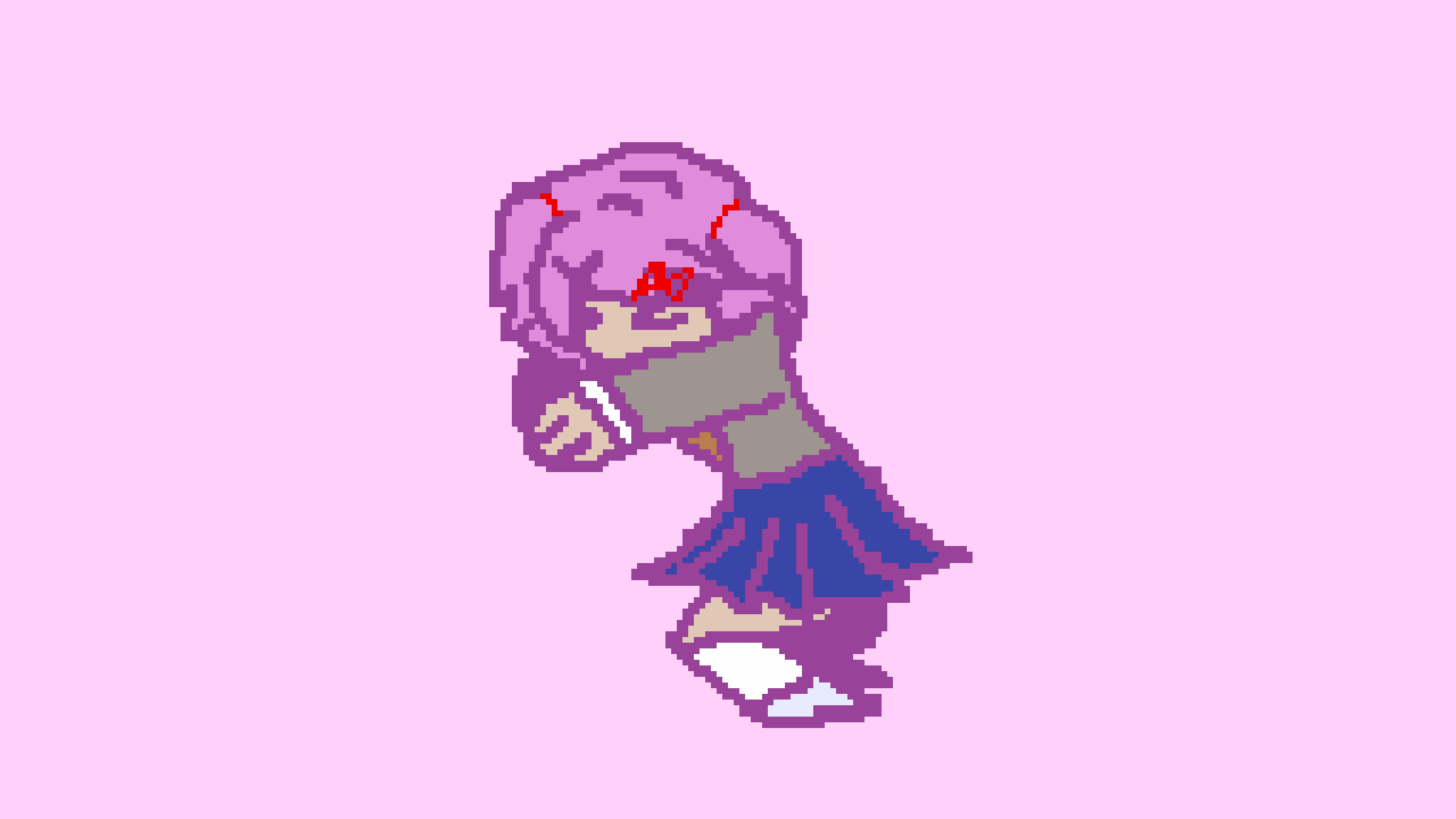 Pixilart - Natsuki Dance (doki doki literature club!) by TheCorruptCat