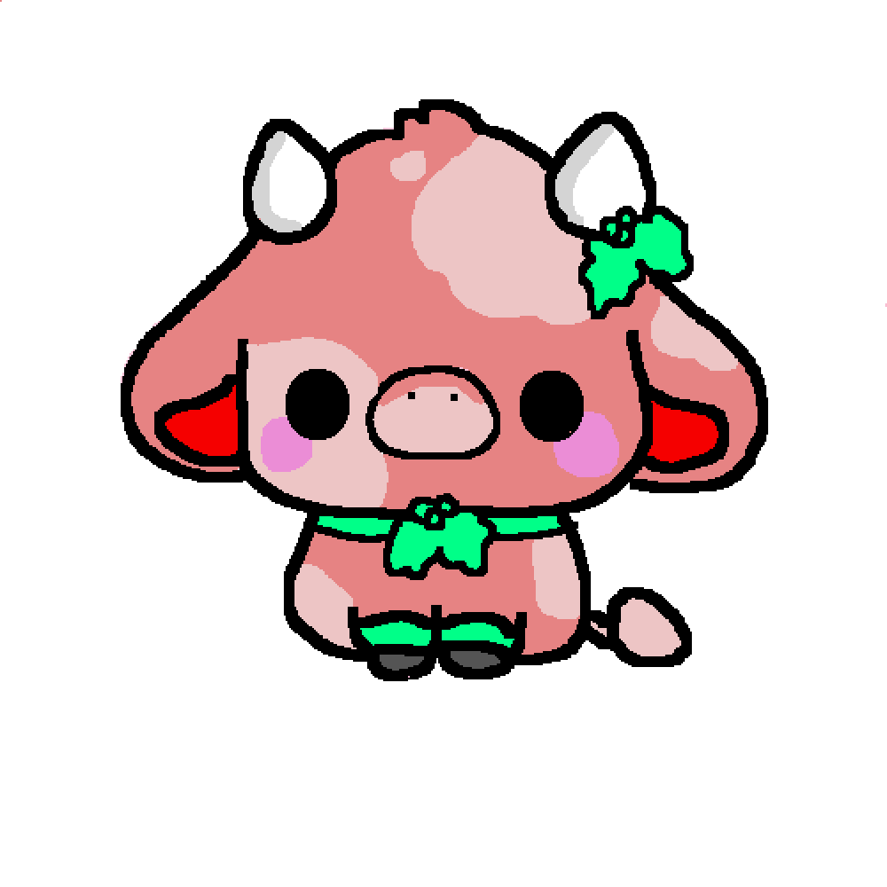 Pixilart - Kawaii Cow by Palitroca-Girl