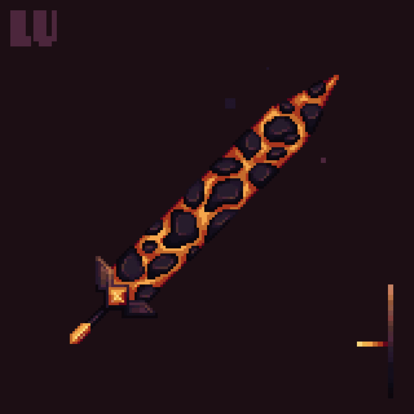 Pixilart - lava sword by Lvpvn