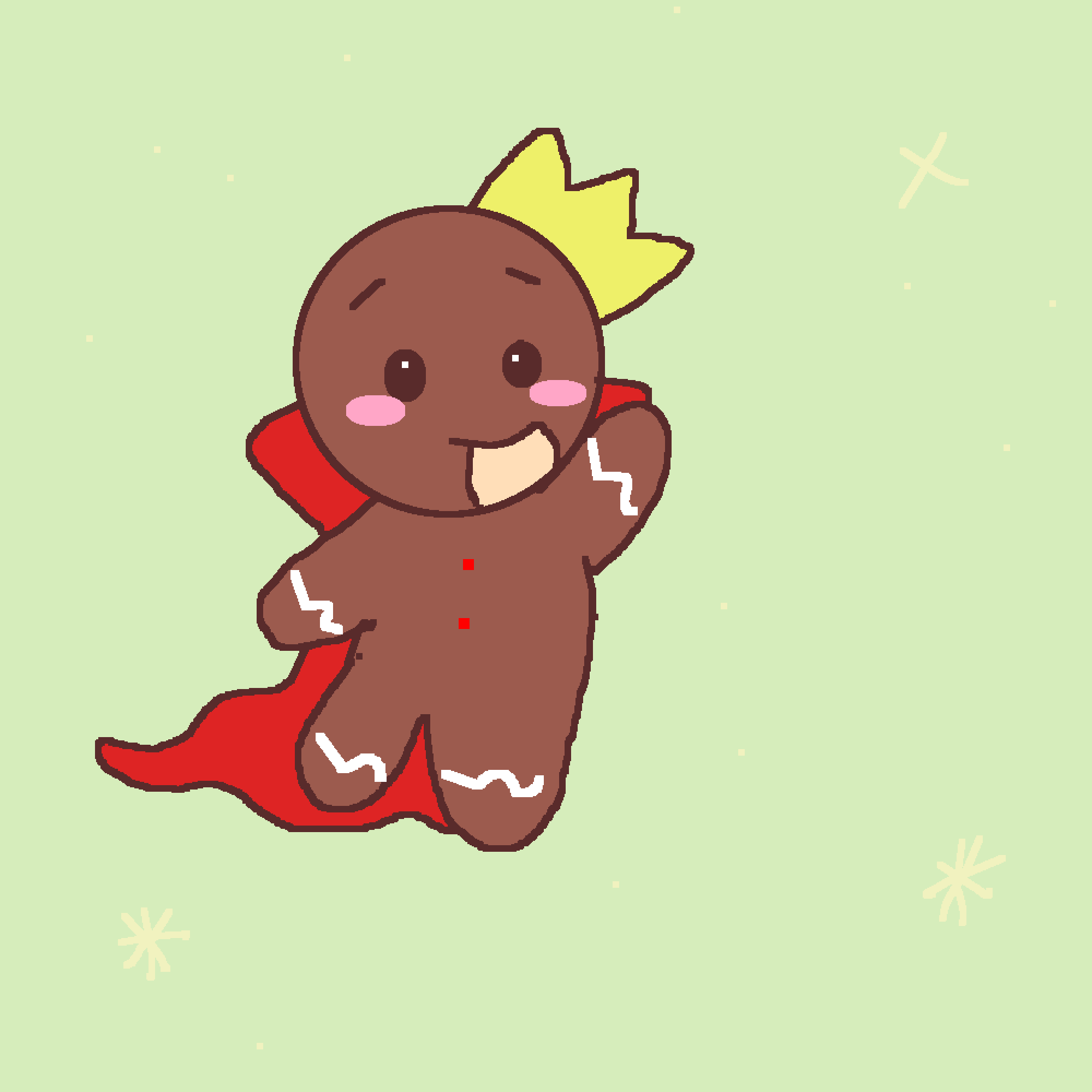 Pixilart - Ginger bread King by Itspi0pixx