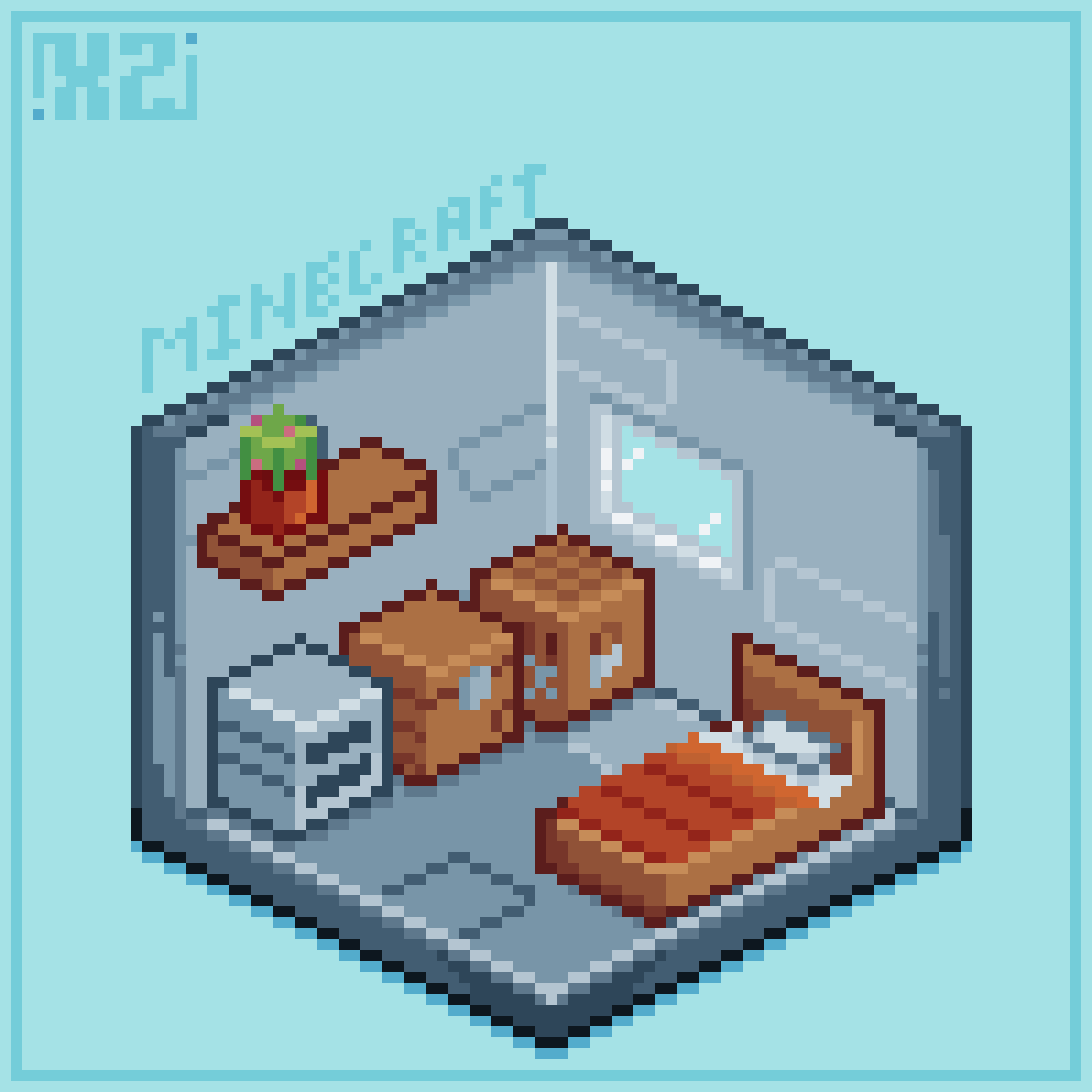 Pixilart - Isometric Minecraft House🟩🌳 by XxZackxX