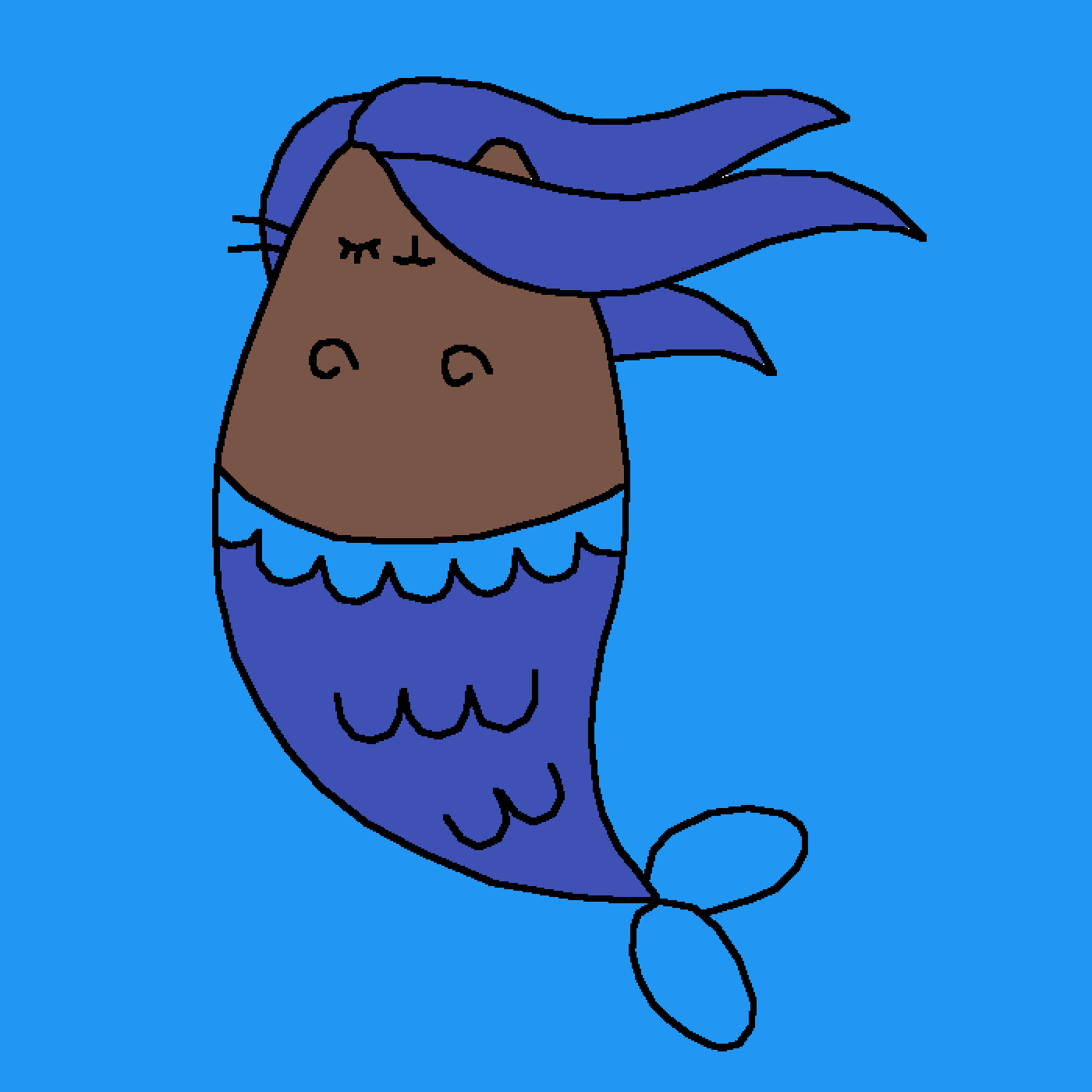 Pixilart - Mermaid Pusheen by Tyu1forever