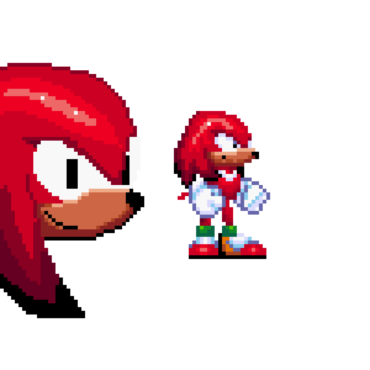 Pixilart - hyper HD knuckles by Gavin2040