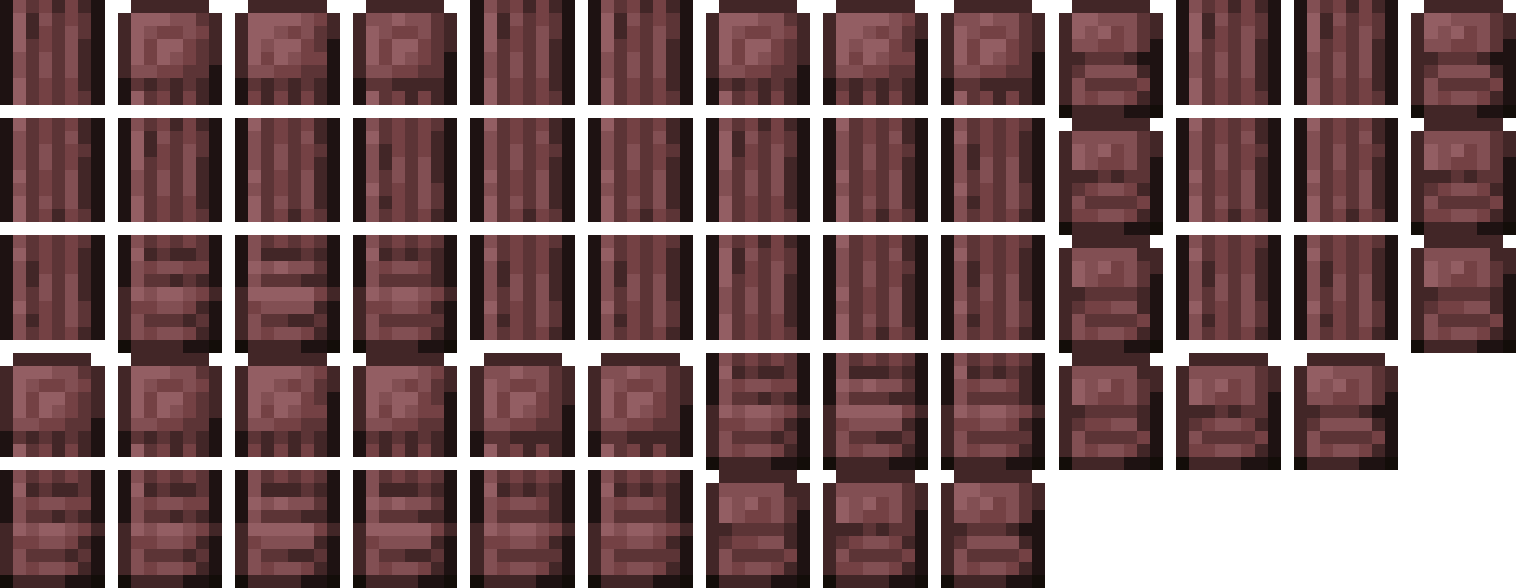 Pixilart - Terraria Tile ID #575 | Rich Mahogany Beam by tSpritesheeter