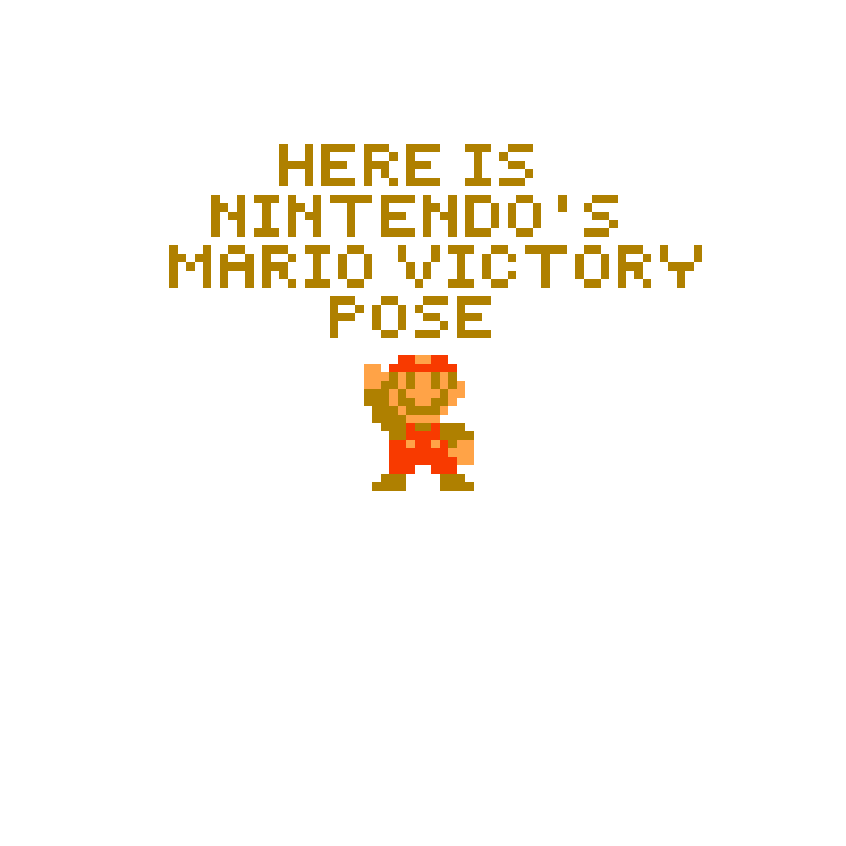 Pixilart - new smb1 victory pose by simpmunk